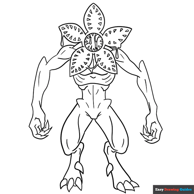 The Demogorgon From Stranger Things Coloring Page Easy Drawing Guides The Demogorgon From Stranger Things Coloring Page Easy Drawing Guides
