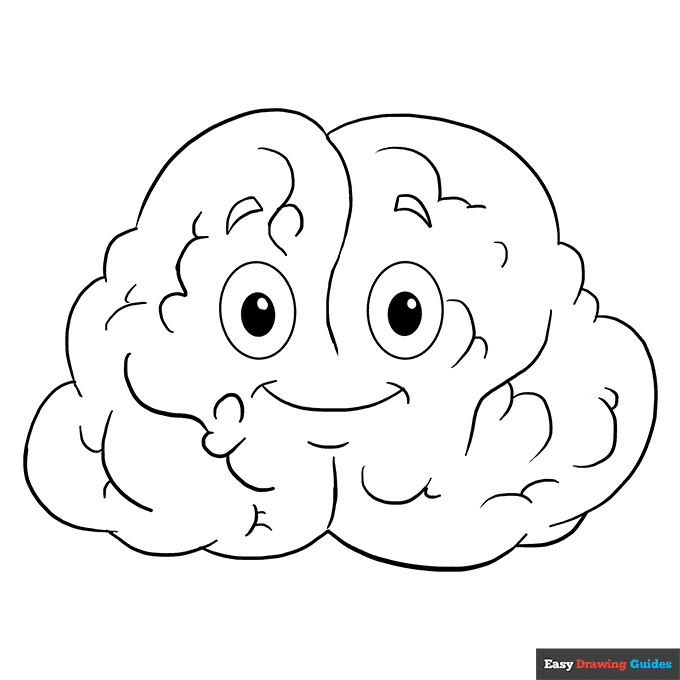 Printable Brain Coloring Page