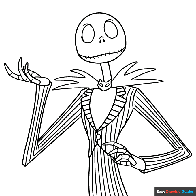 Jack Skellington Coloring Pages - Free The Nightmare Before Christmas ... Jack Skellington Coloring Pages - Free The Nightmare Before Christmas ...