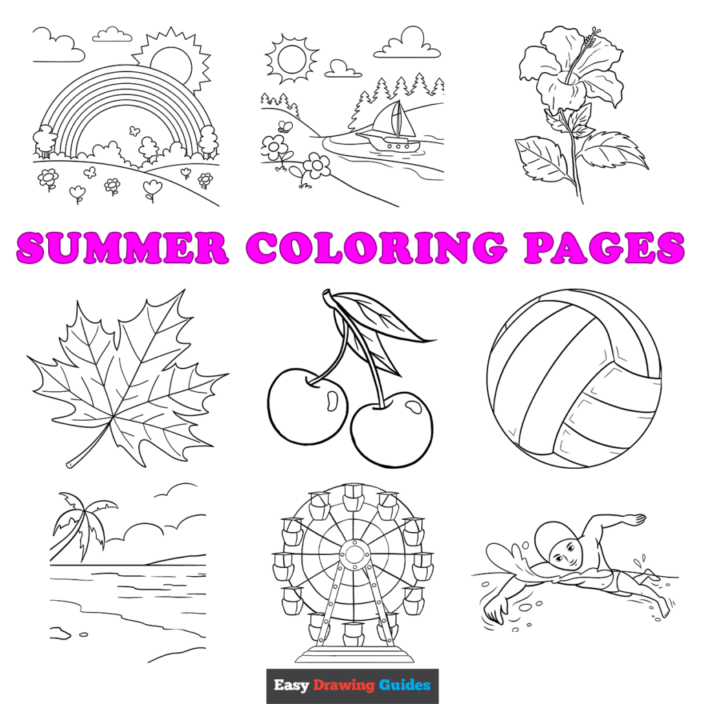 Simple Coloring Page Summer