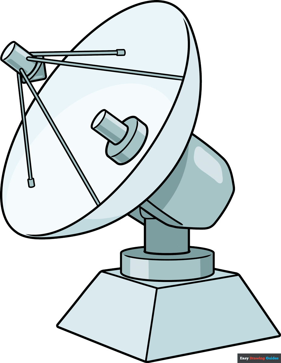 How To Draw A Radar Antenna Really Easy Drawing Tutorial
