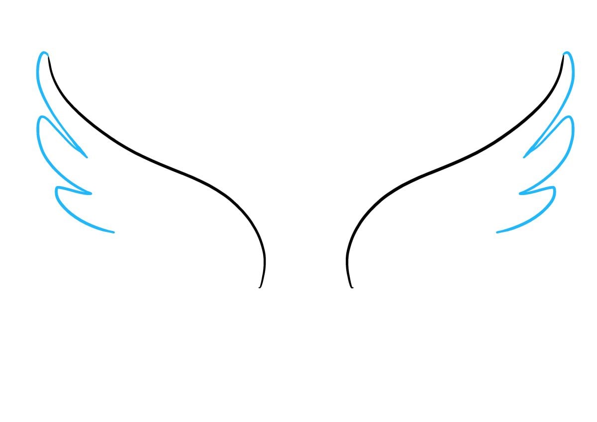 How To Draw Angel Wings Easy Step By Step