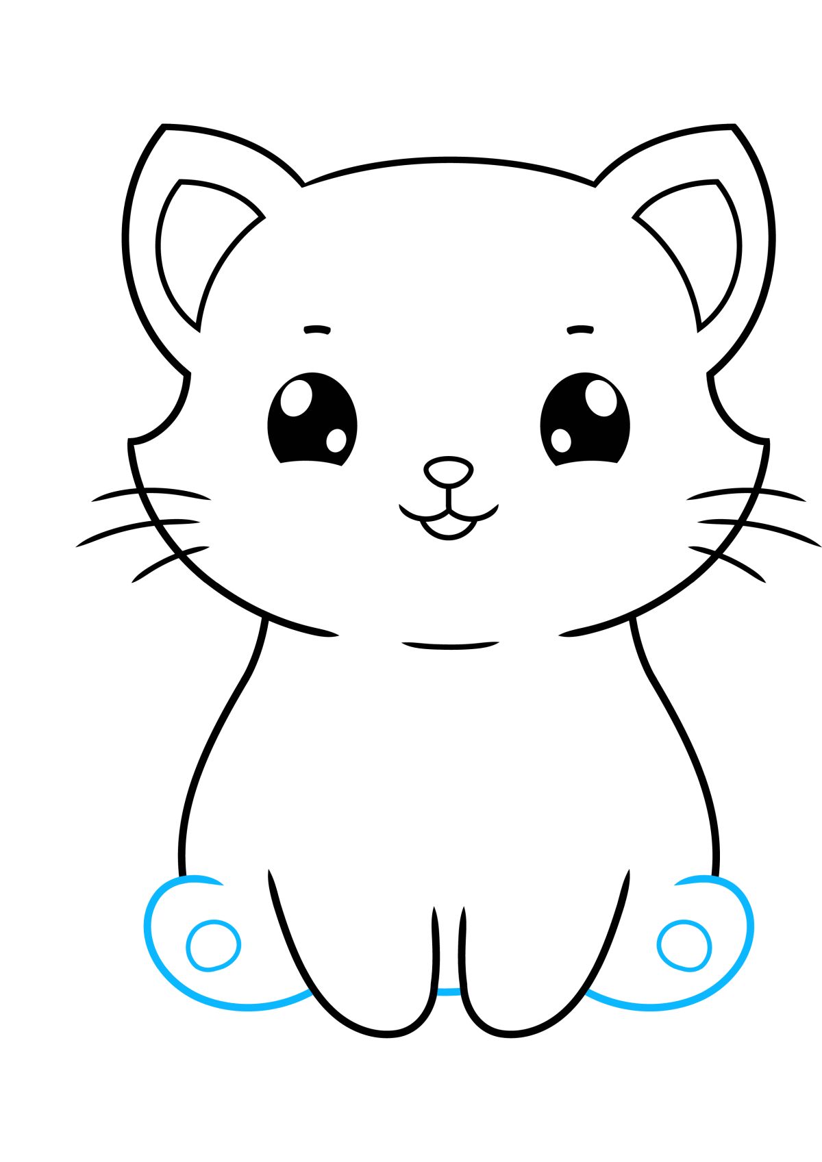 Easy Cute Cat Drawing At Getdrawings Free Download