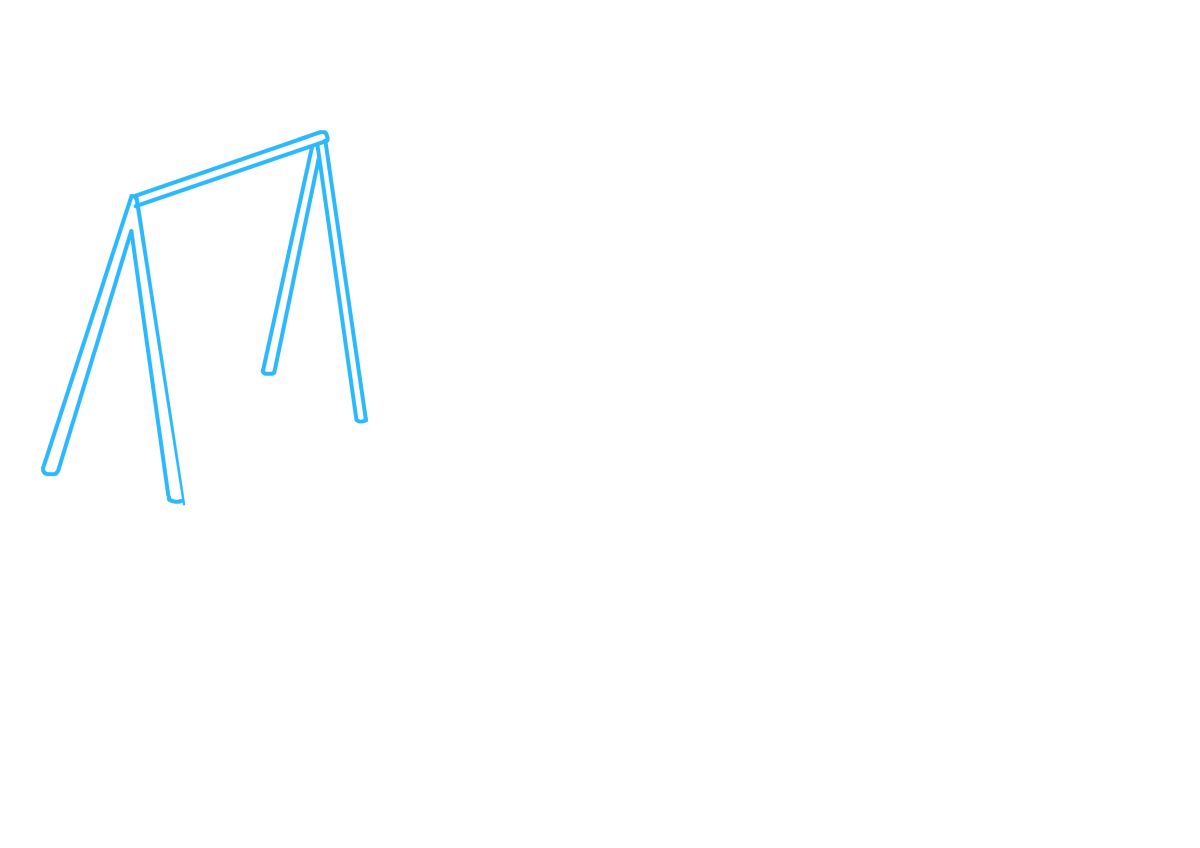 How To Draw Swing Set Easy