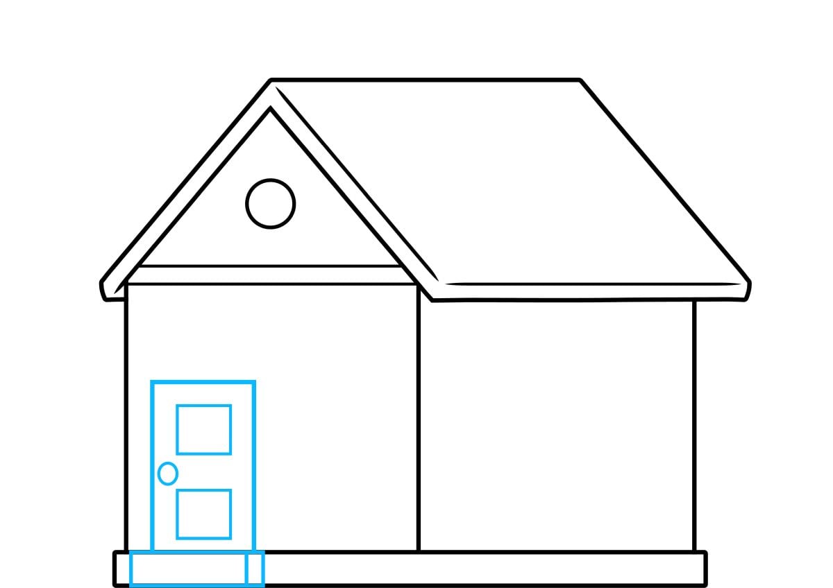 How To Draw A Two Story House Step By Step