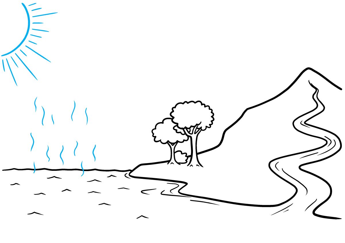 Water Cycle Clipart Black And White