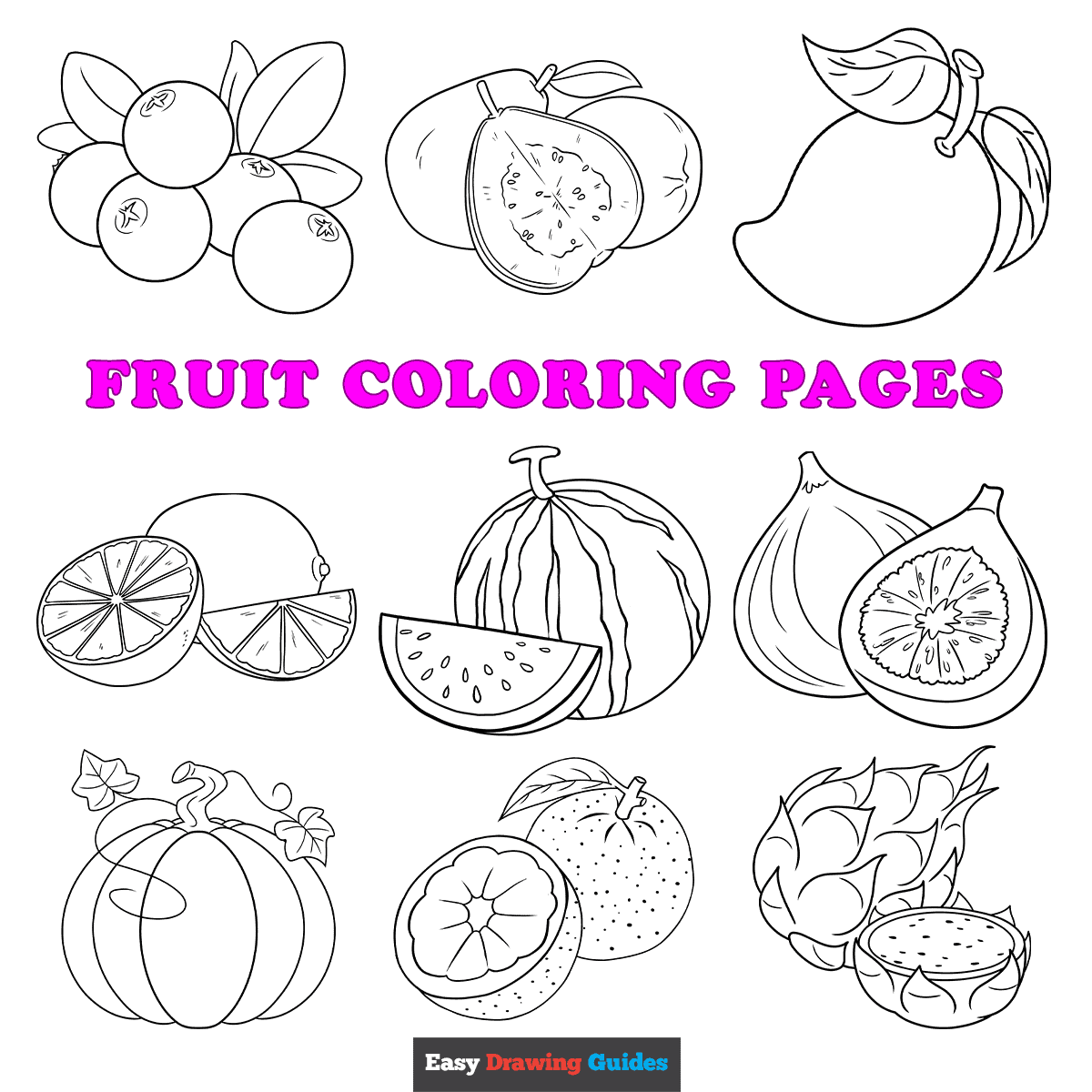 Free Printable Fruit Coloring Pages For Kids Free Printable Fruit Coloring Pages For Kids