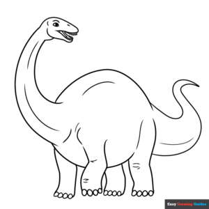 Apatosaurus Coloring Page | Easy Drawing Guides