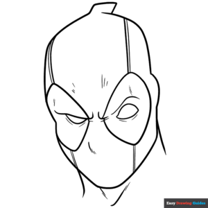 Deadpool Coloring Page | Easy Drawing Guides
