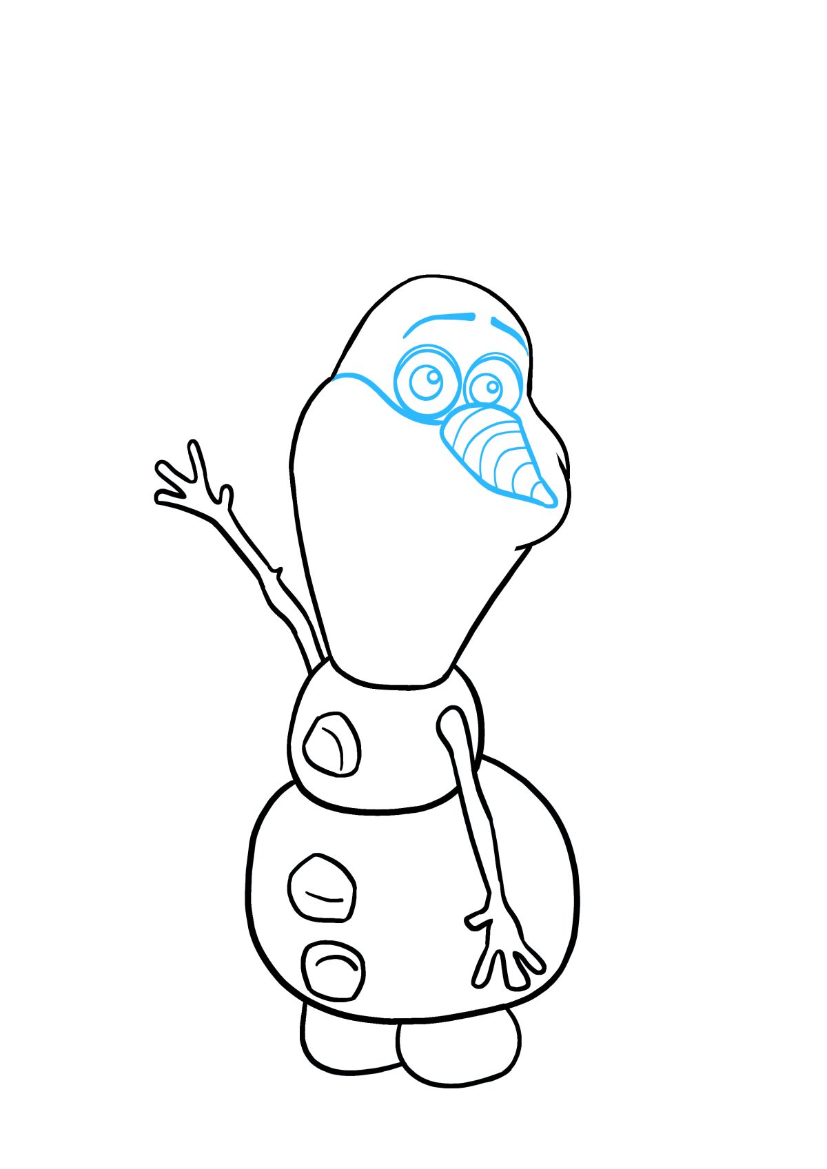 Olaf Face Drawing Easy