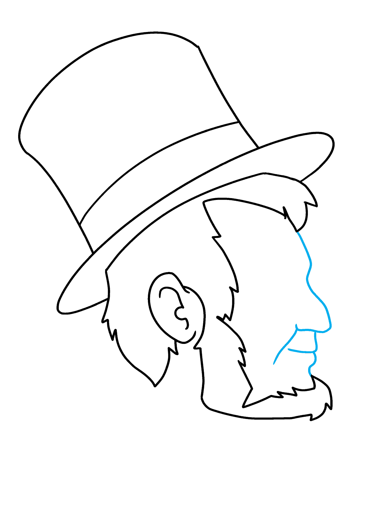 Easy How To Draw Abraham Lincoln Tutorial Video Coloring Page