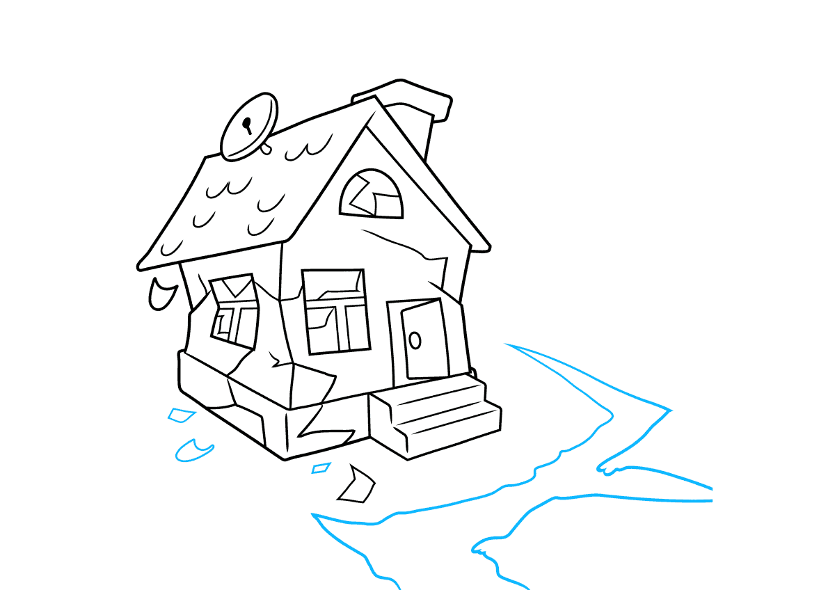 Earthquake Drawings For Kids Earthquake Coloring Pages