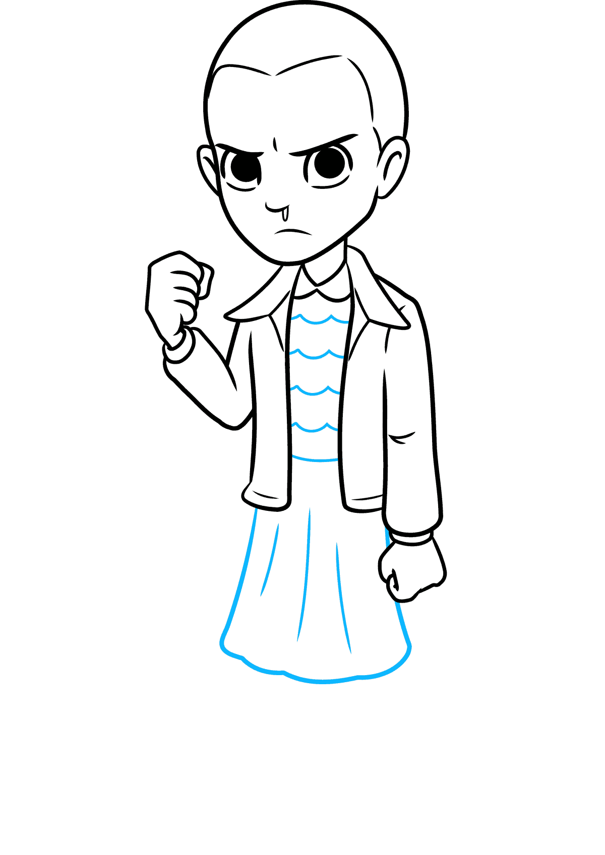 How To Draw Eleven Stranger Things 3 Draw It Cute