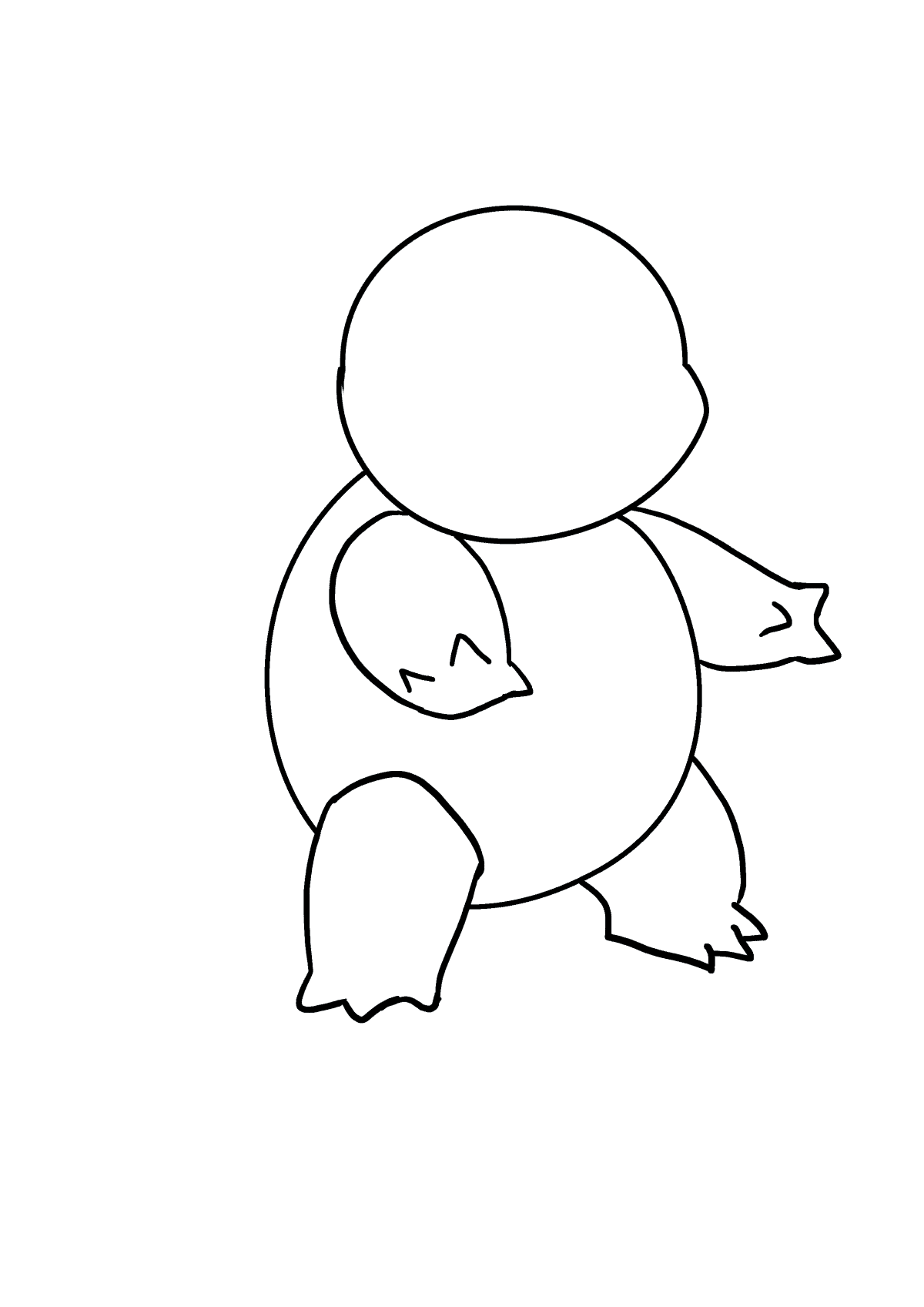 Squirtle Outline Drawing