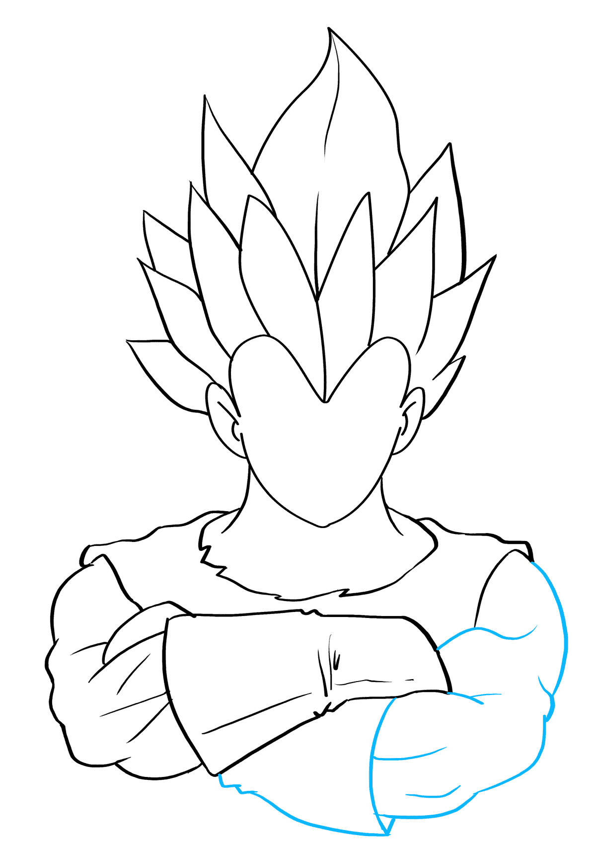 Vegeta Drawing Easy Full Body