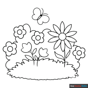 How to Draw a Garden for Kids - Really Easy Drawing Tutorial