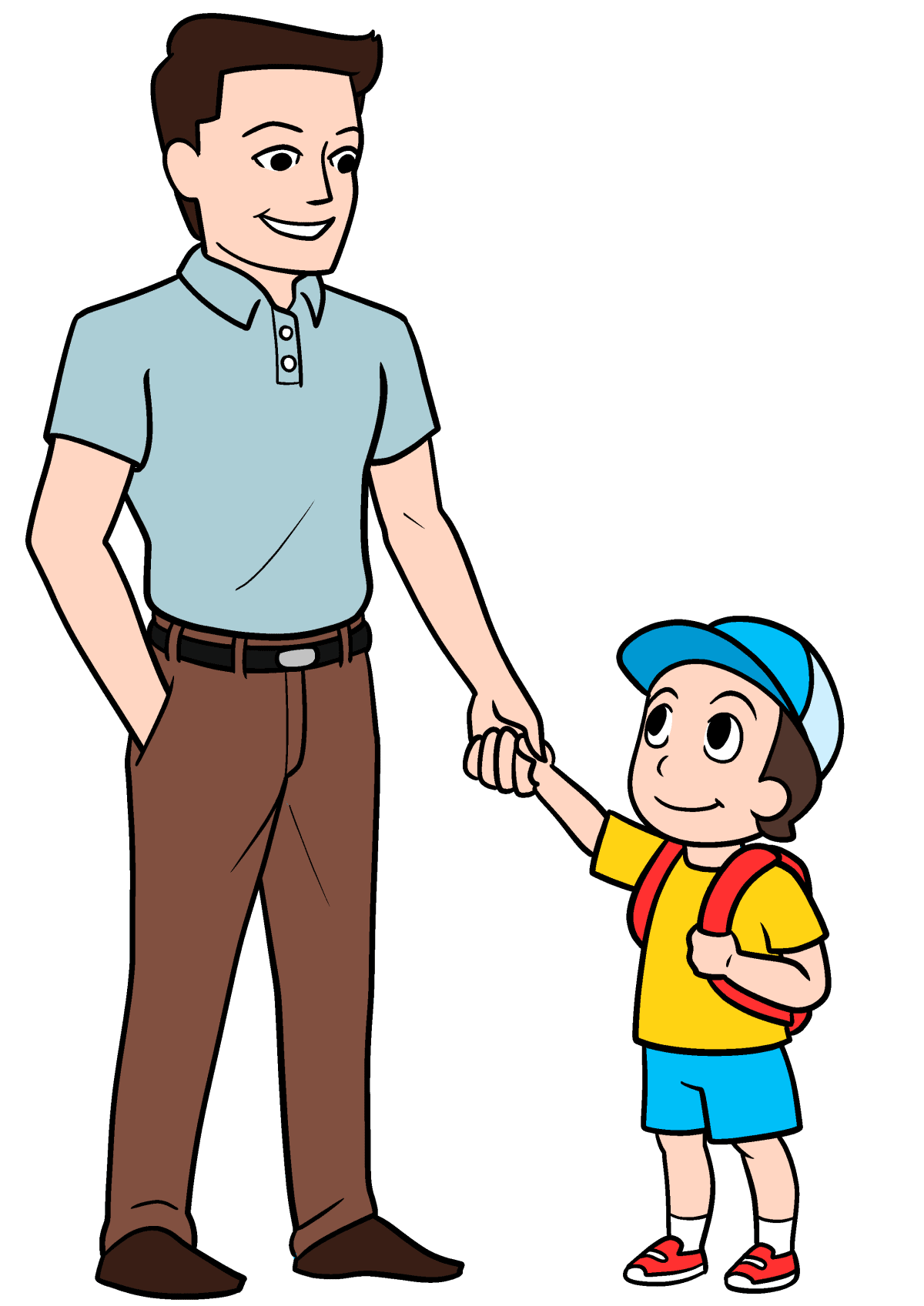 Father And Son Drawing Easy