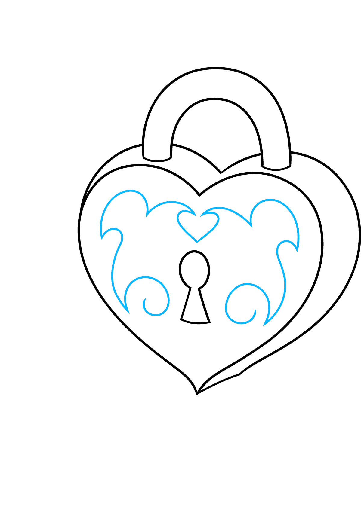Heart Shaped Locket Drawing