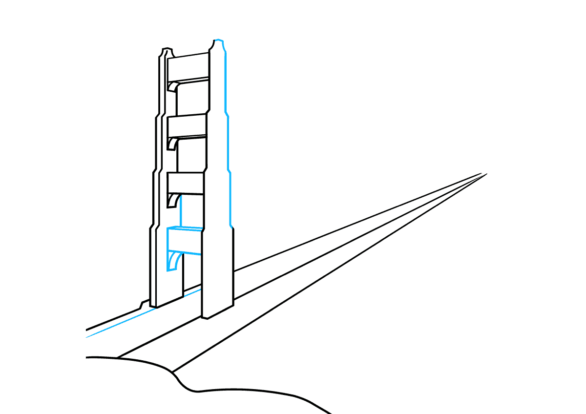 Golden Gate Bridge Tekening Stap Voor Stap