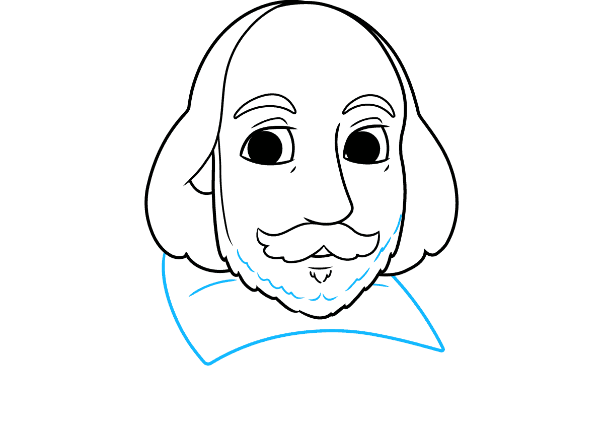 William Shakespeare Drawing Outline