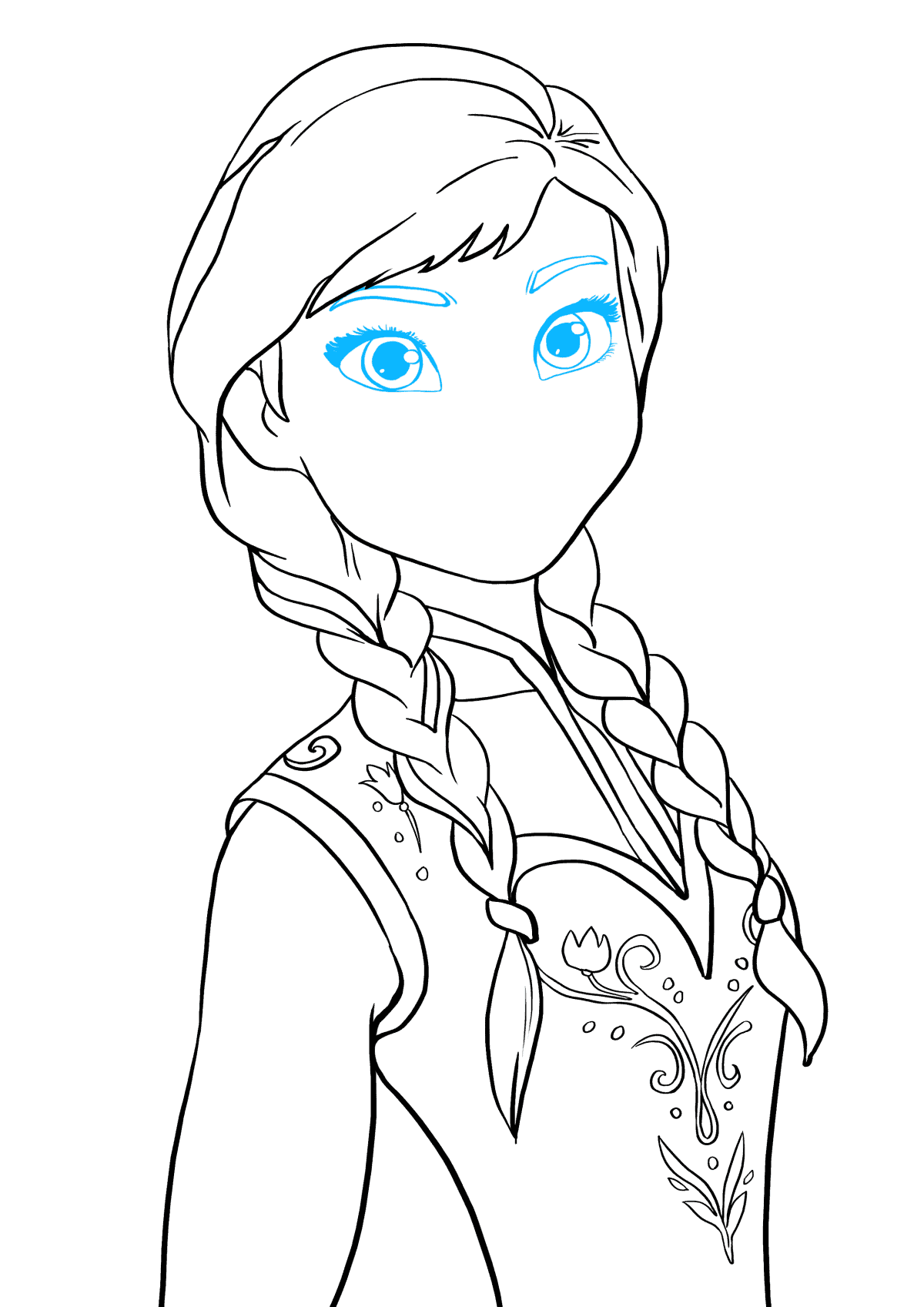 Anna From Frozen Drawing Easy