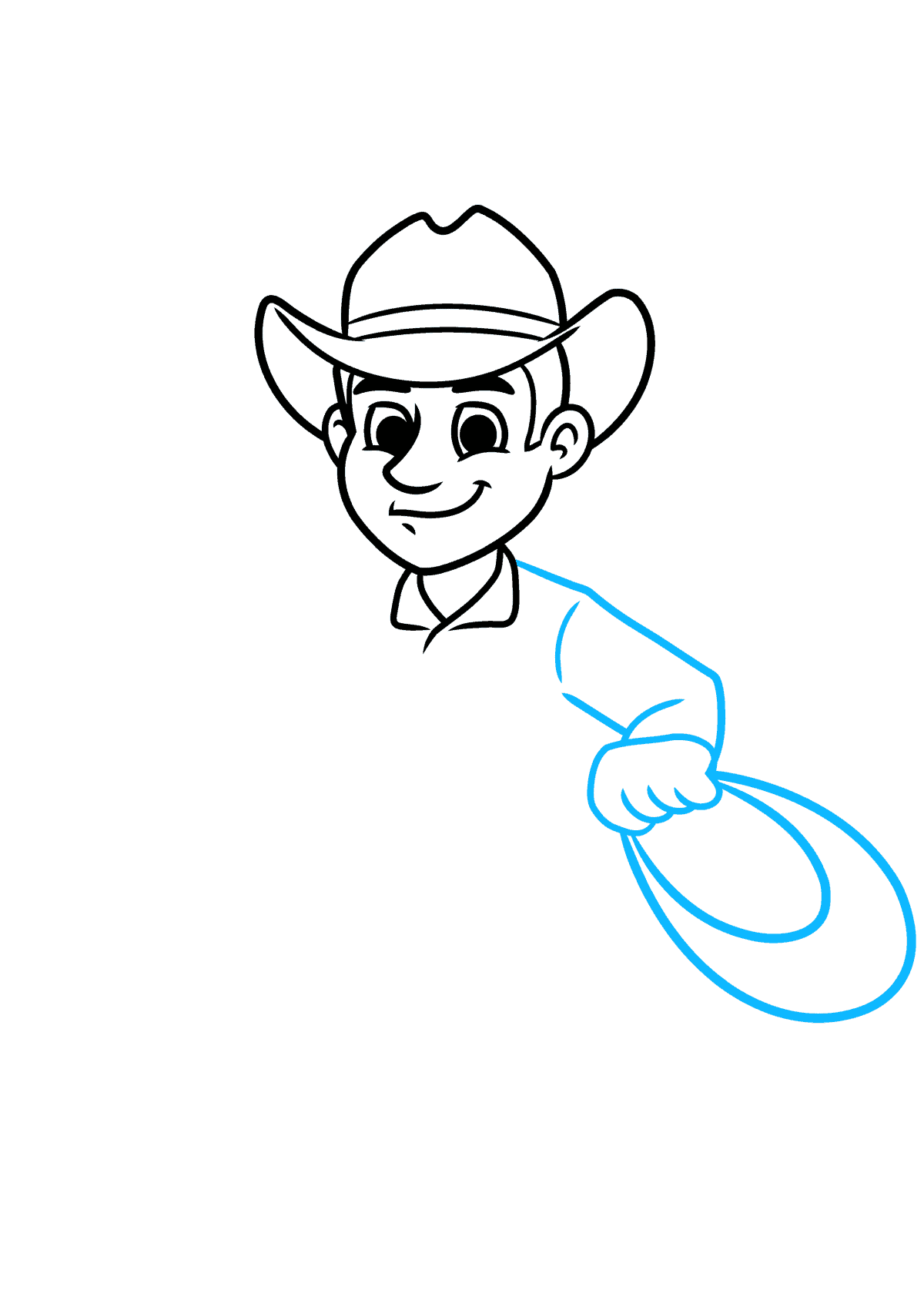 Cowboy Drawing Outline