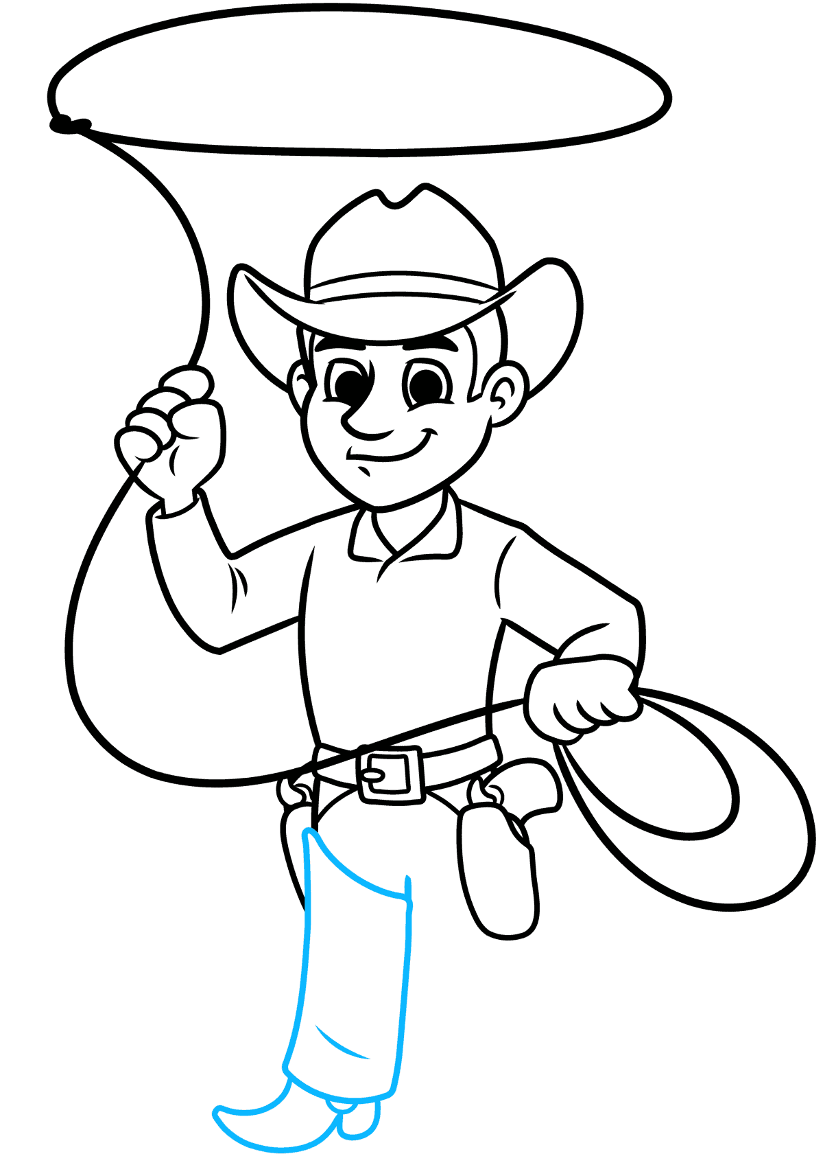 How To Draw A Cowboy Step By Step