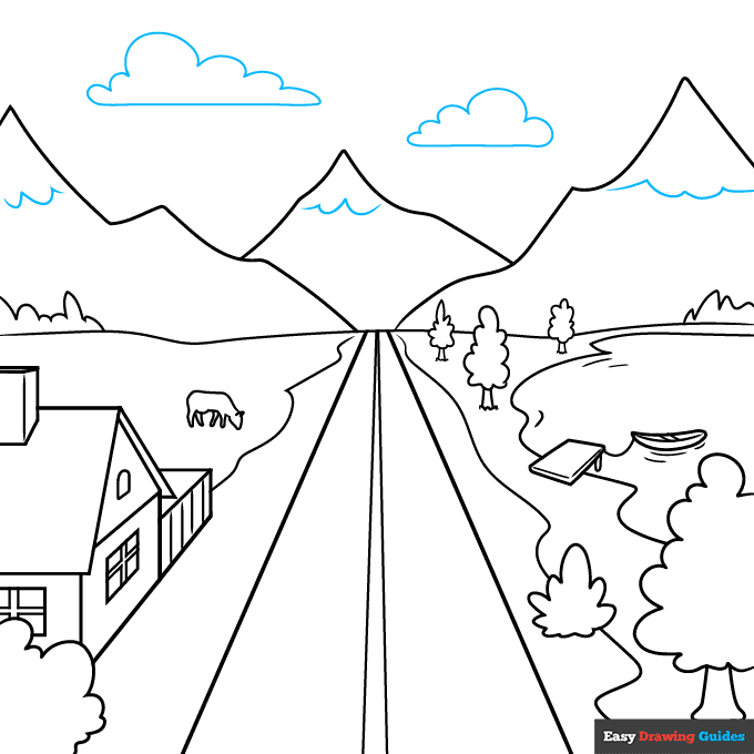 How To Draw An Easy Landscape With Perspective Really Easy Drawing How To Draw An Easy Landscape With Perspective Really Easy Drawing