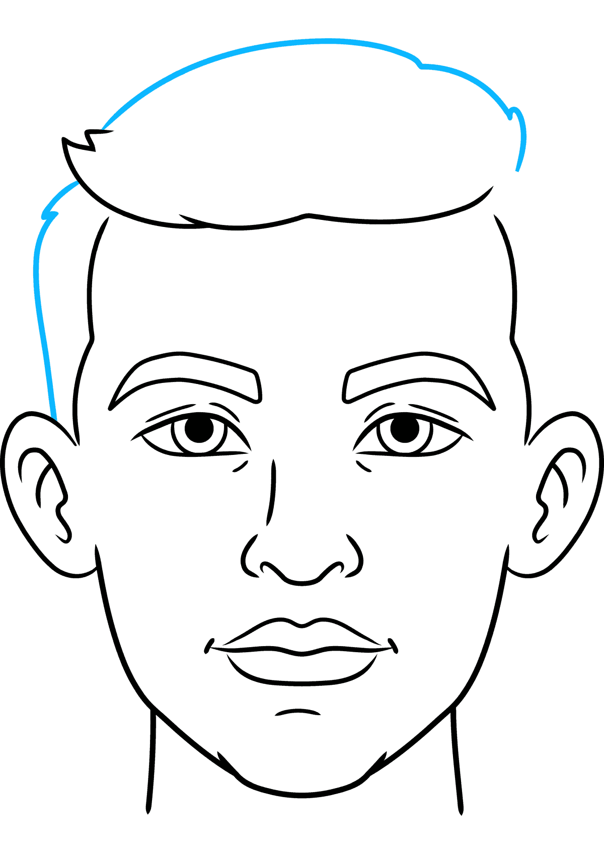 Man Face Drawing Step By Step At Getdrawings Free Download