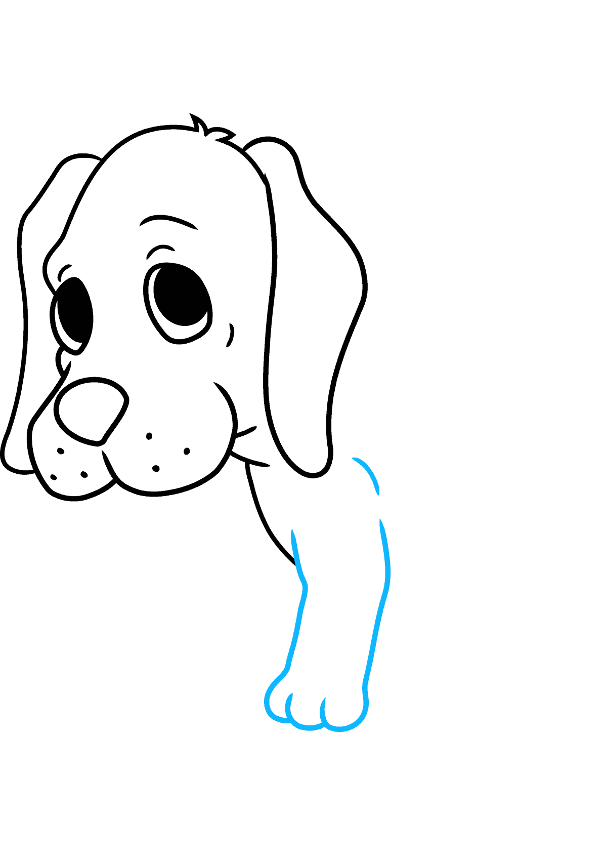 Sad Dog Drawing For Kids