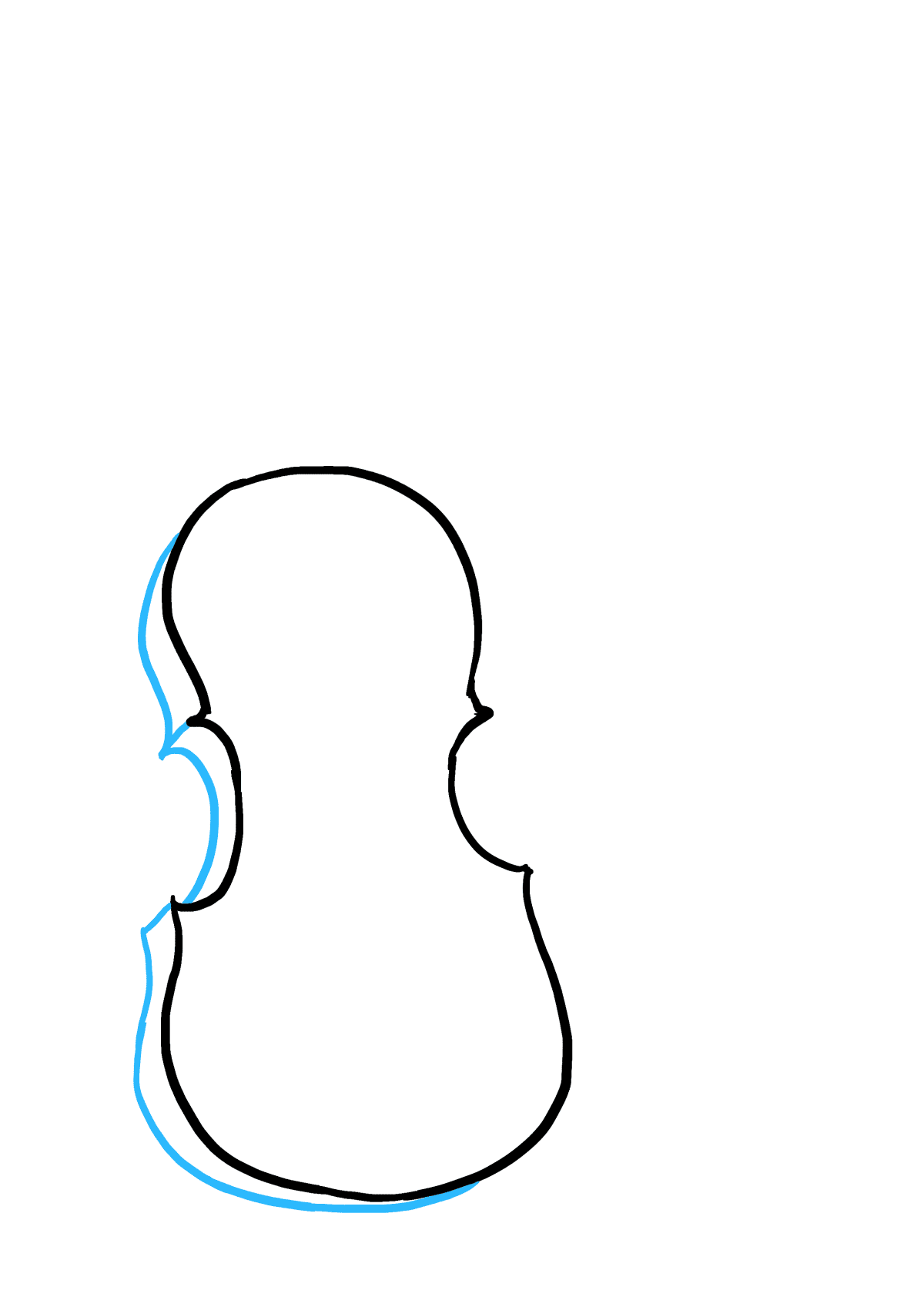 Simple Violin Drawing For Kids