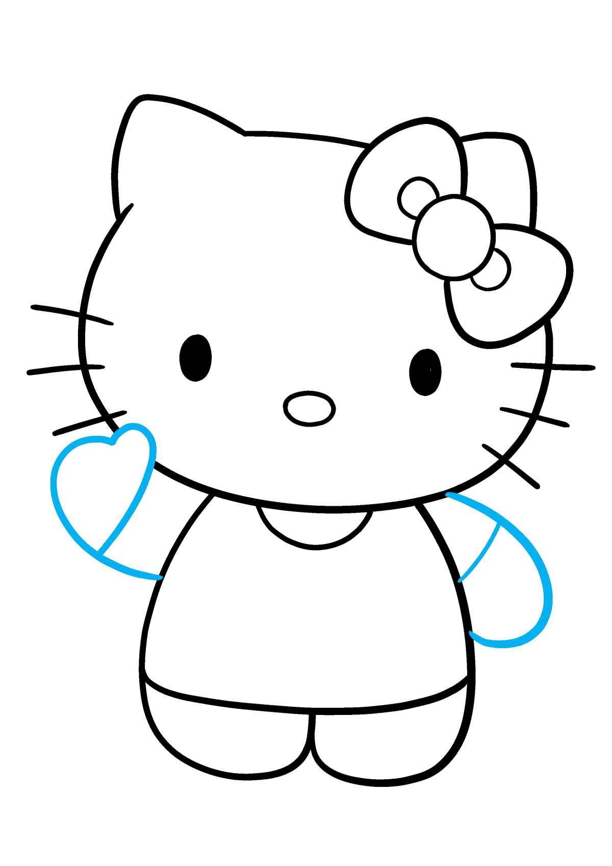 How To Draw Hello Kitty Drawing For Kids