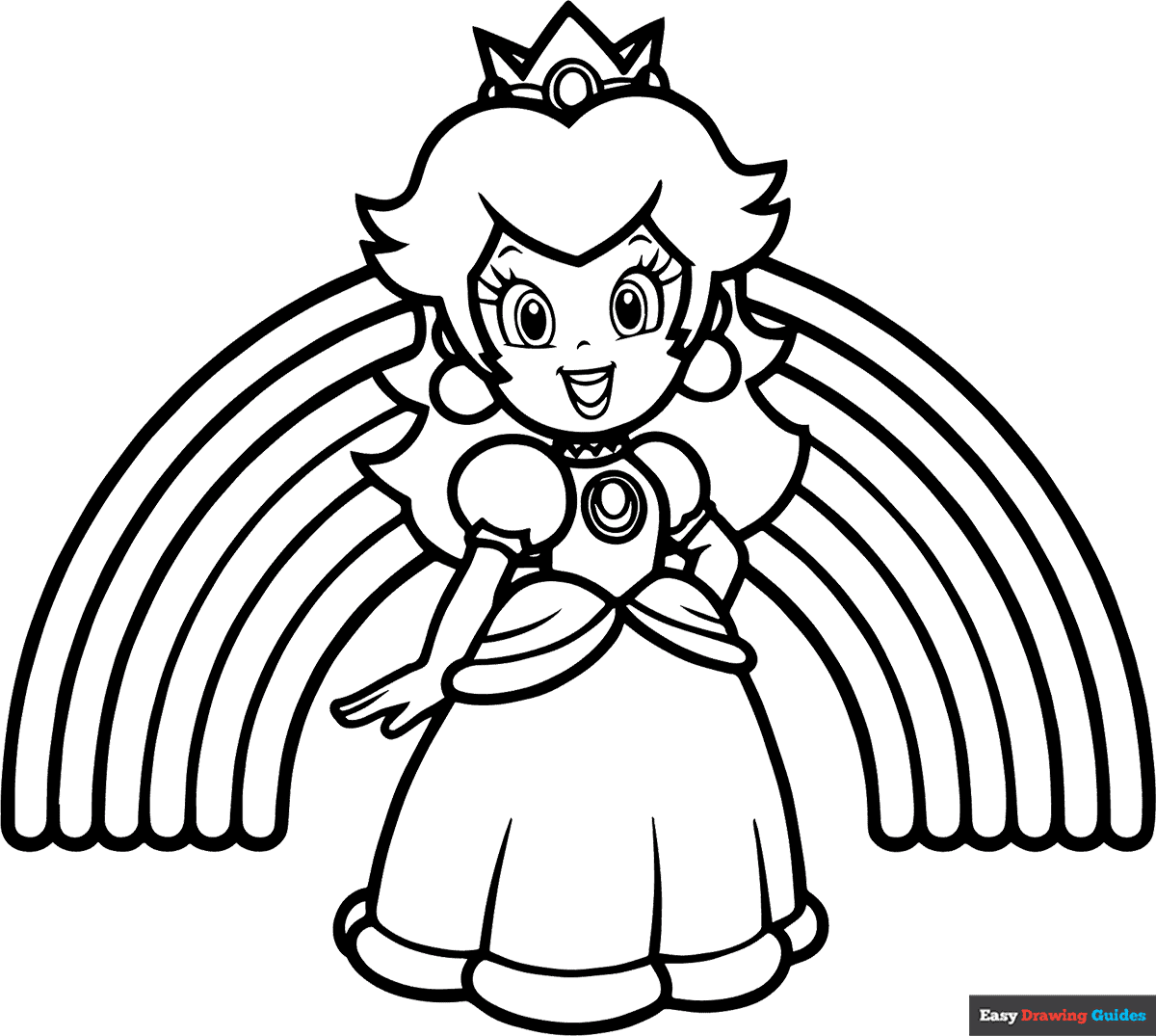 Princess Peach And Mario Coloring Pages