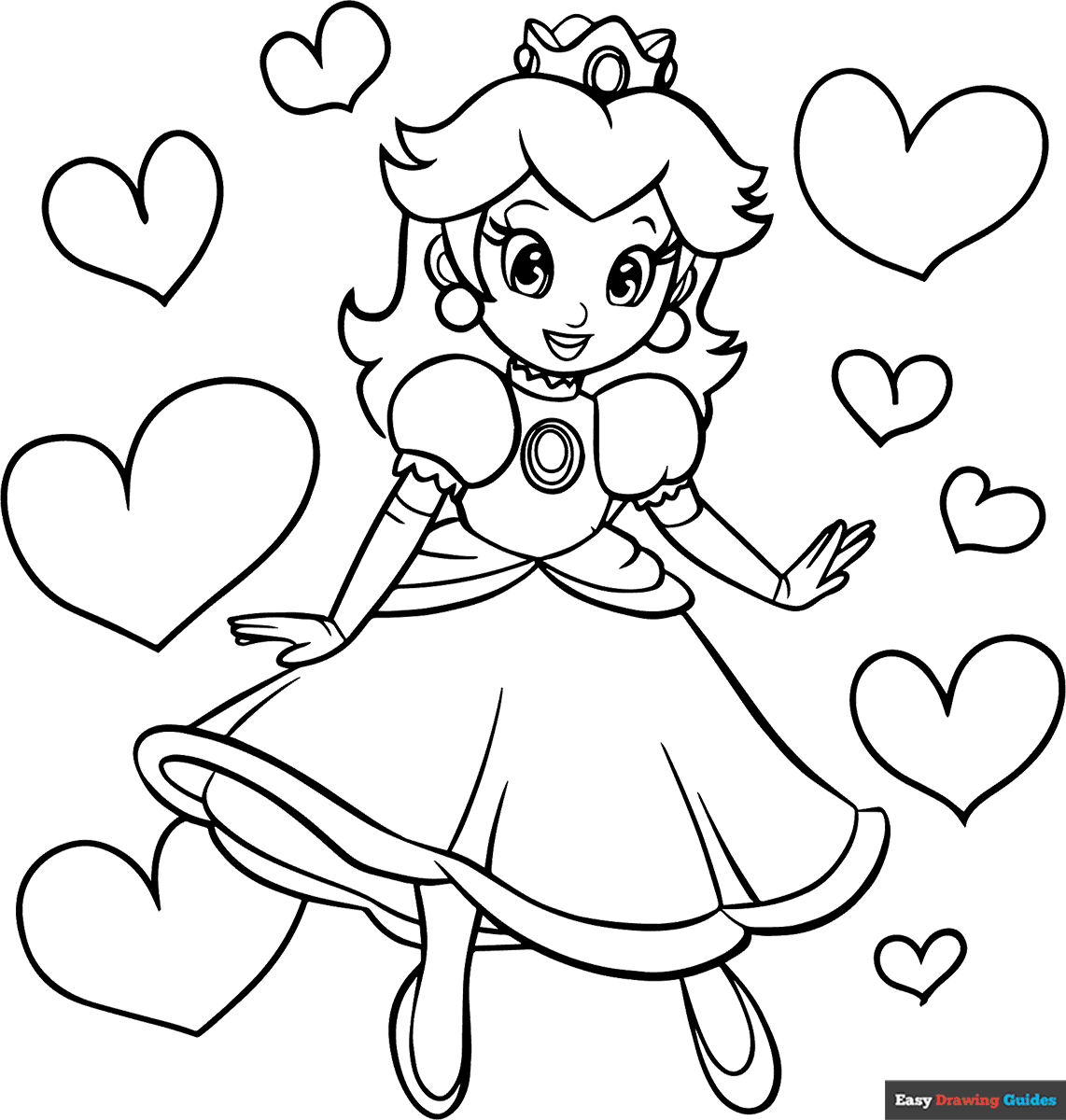 Princess Peach Coloring Sheets Jenny Printable