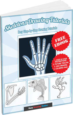Skeletons Drawing Tutorials - Easy Drawing Guides